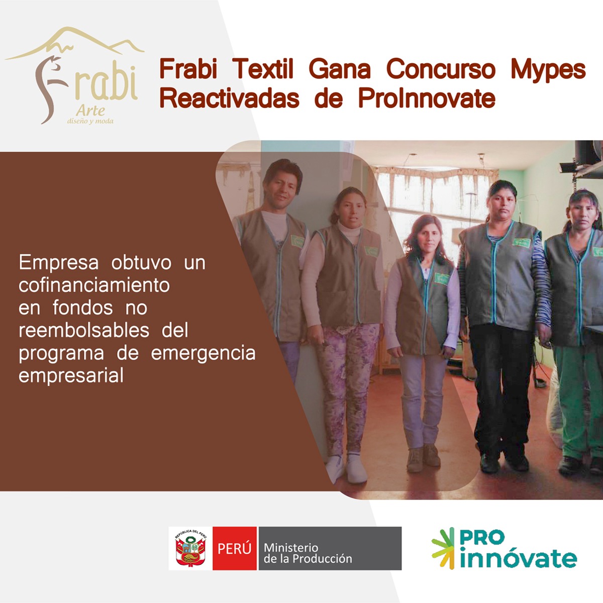 Frabi Textil gana Concurso Mypes Reactivadas de ProInnóvate - Diario EP ...