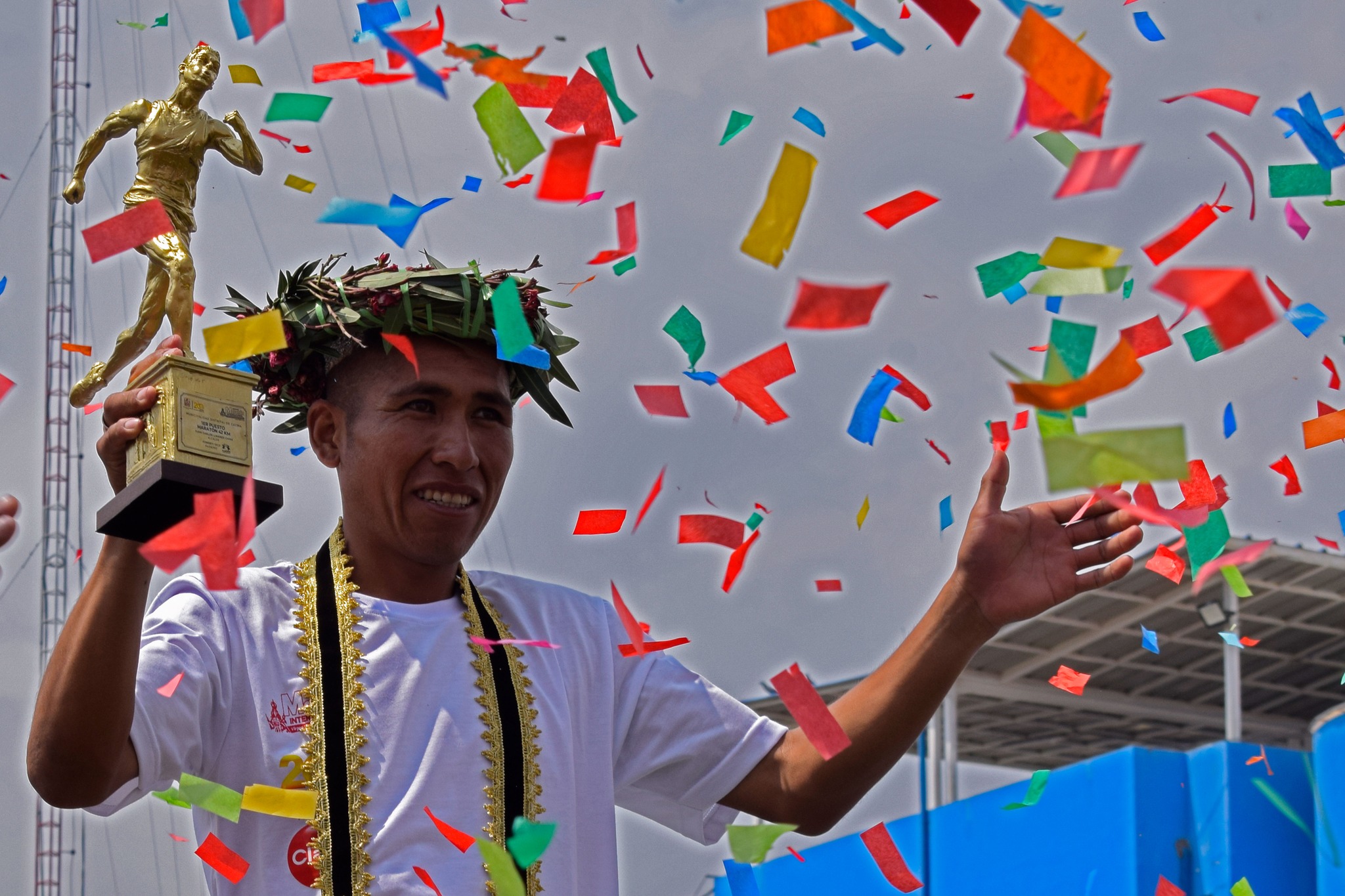 Eric Belizario Sucapuca ganó la maratón Virgen de la Candelaria